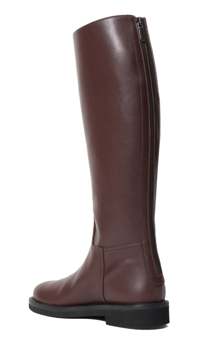Ada vegan riding boots in Brown Nappa | AERA